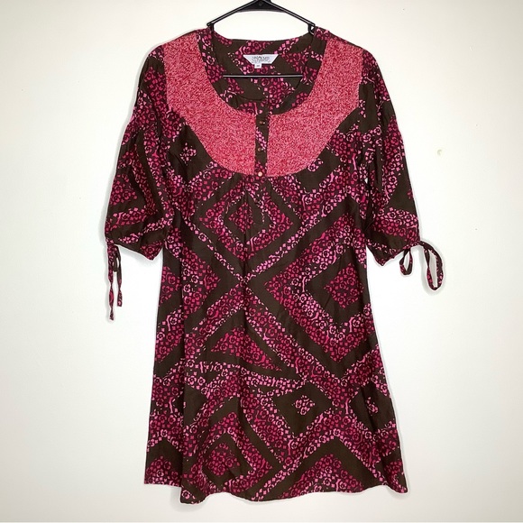 Tramp | Dresses | Y2k Tramp Brown Pink Floral Print Dress | Poshmark